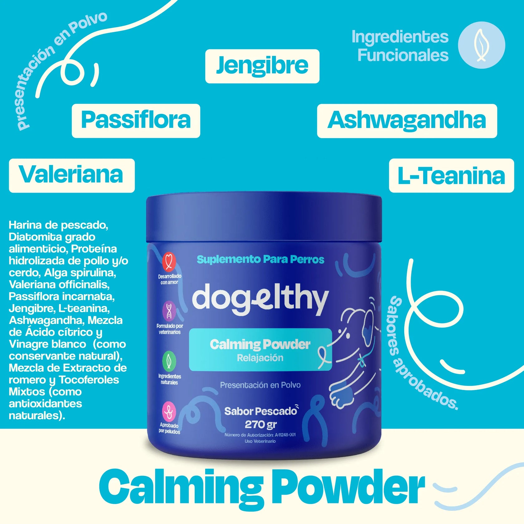 Calmante para Perros - Dogelthy (Calming Powder)